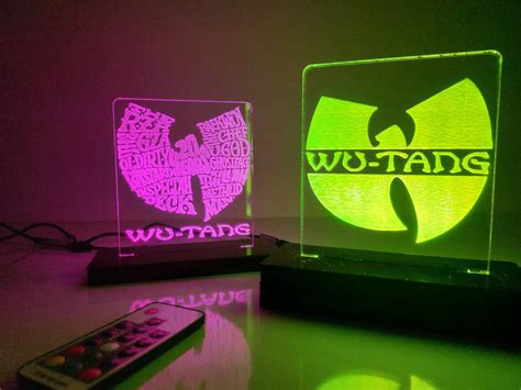 Wu Tang Clan Logolighted Wu Tang Signwu Tang Led Signhip Etsy