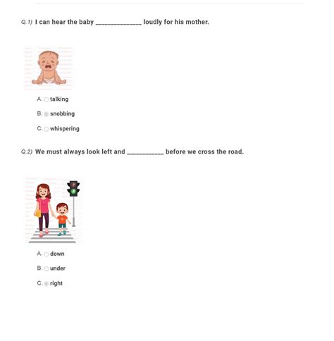 Class 1 English Mock Test 03 Olympiad Tester