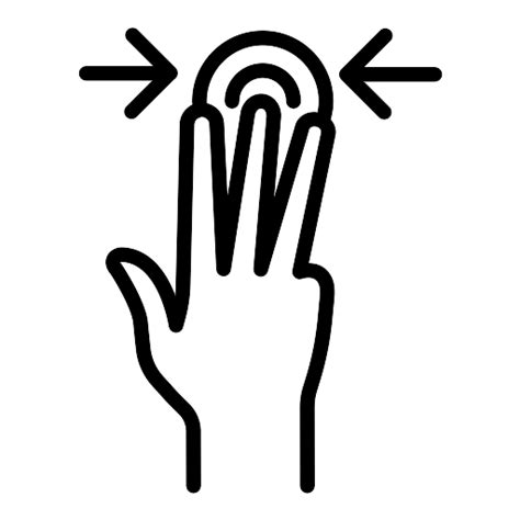 Finger Gesture Gestures Hand Pinch Touch Unpinch Icon Download