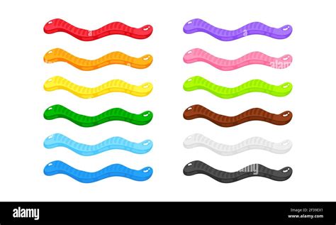 Yellow Black Flat Worm Stock Vector Images Alamy