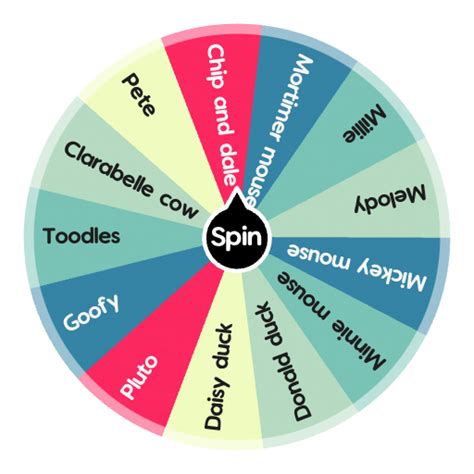 Mickey Mouse Clubhouse Characters Spin The Wheel Random Picker