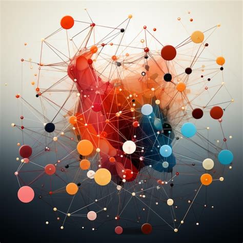 Premium Photo Colorful Network Graph Illustration Generative Ai