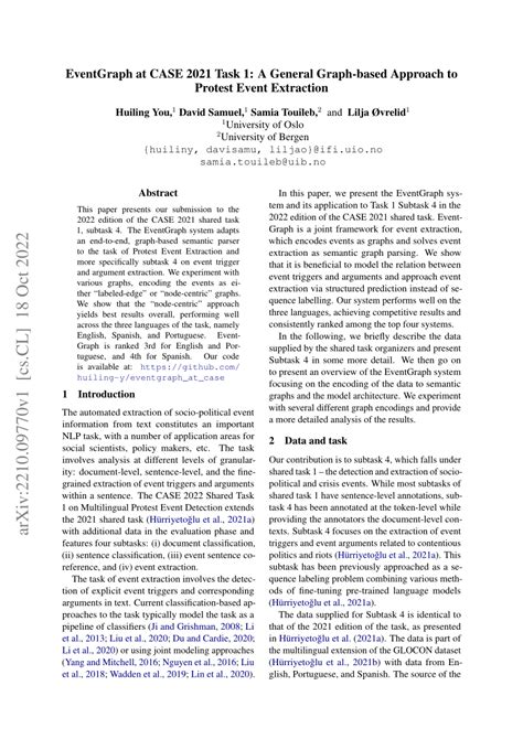 Pdf Eventgraph At Case 2021 Task 1 A General Graph Based Approach To