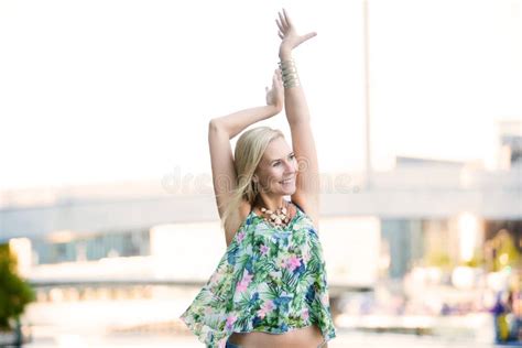 Blonde Happy Woman Stock Image Image Of Outdoors Smile