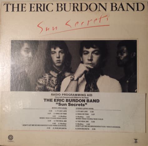 Eric Burdon Band Sun Secrets Vinyl Records Lp Cd On Cdandlp