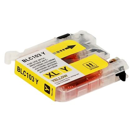 Yellow High Yield Ink Cartridge Compatible With Brother Mfc J N