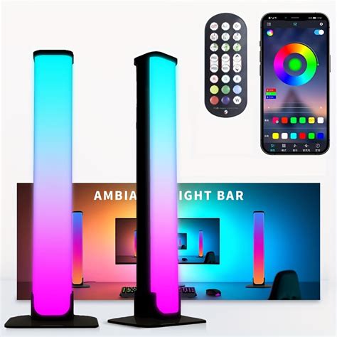 Adet Ak Ll Led I K Bar Uzaktan Kumanda Ve App Kontrol Ile Rgb