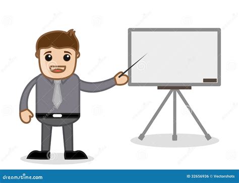 Office And Business Cartoon Character Vector Illustration Presenting