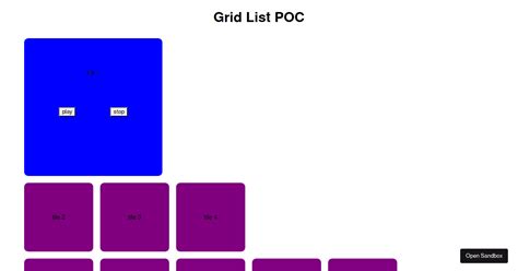 Gridlist Codesandbox