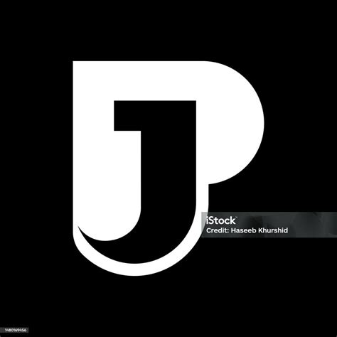 Logo Jp Minimal Icône Dune Lettre Pj Sur Fond De Luxe Idée De Logo