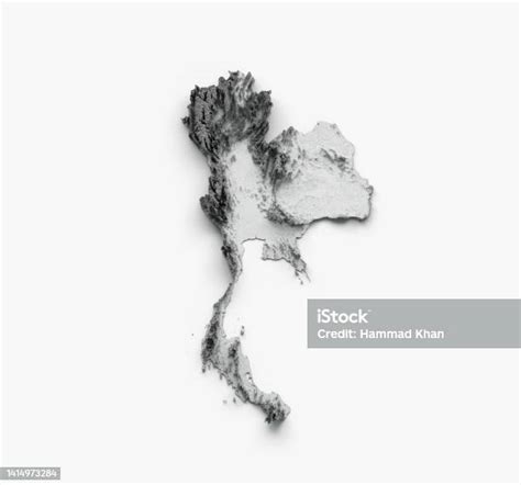태국지도 국기 음영 릴리프 색상 높이 흰색 배경 3d 일러스트레이션에 0명에 대한 스톡 사진 및 기타 이미지 0명 3차원 형태 경계 Istock