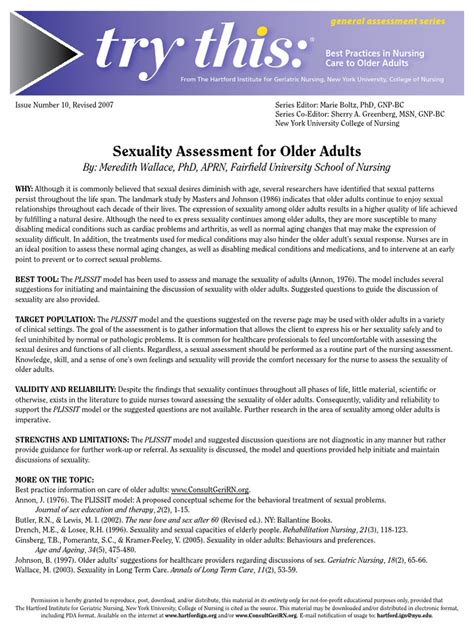 Plissit Model Pdf Nursing Old Age