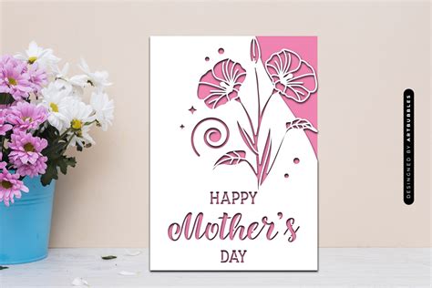Happy Mother S Day Greeting Card SVG Vector ArtBubbles