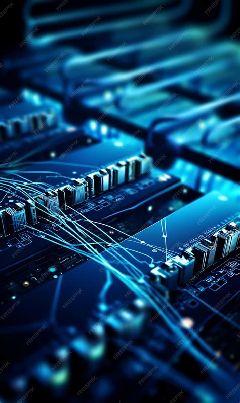 Premium Ai Image Telecommunication Ethernet Cables Connected To