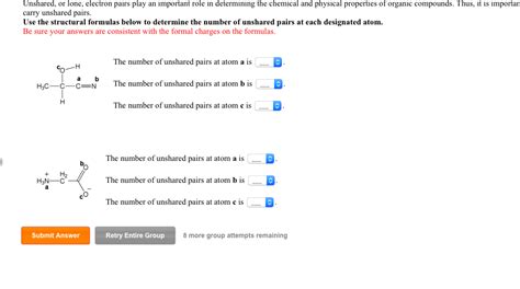 Solved Unshared Or Lone Electron Pairs Play An Important