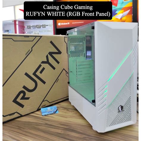 Jual Casing Cube Gaming Rufyn White Rgb Front Panel Shopee Indonesia
