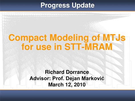 Ppt Compact Modeling Of Mtjs For Use In Stt Mram Powerpoint