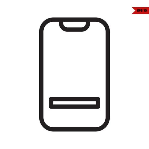 Mobile Phone Line Icon 23427742 Vector Art At Vecteezy