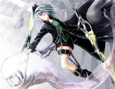 Boots Bow Chain Gray Hair Konpaku Youmu Purple Eyes Reio Reio