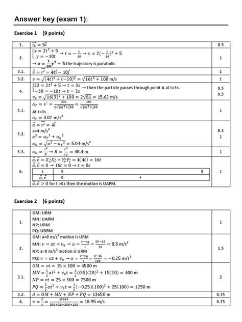 Answer Key 1 Pdf