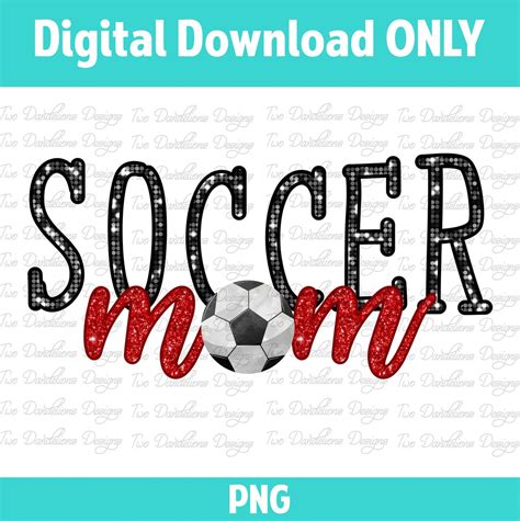 Soccer Mom Clipart Red Soccer Clipart Soccer Png Digital Download