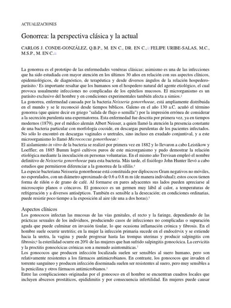 Gonorrea Pdf Especialidades Medicas Medicina Clinica