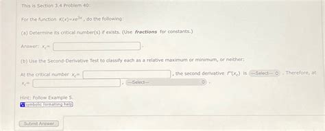 Solved This Is Section 34 ﻿problem 40for The Function