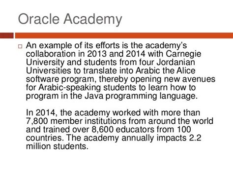 The Oracle Academy