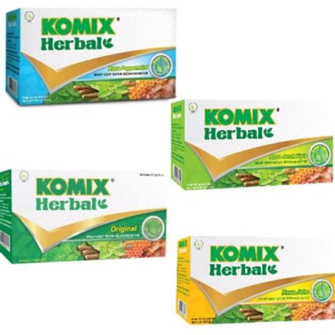 Jual KOMIX HERBAL KOMIK HARGA PROMO RASA ORIGINAL JAHE MINT SACHET ISI