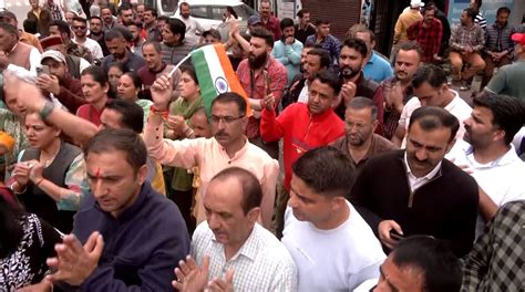 People In Shimla Holds Protest Over Alleged Illegal Construction Of