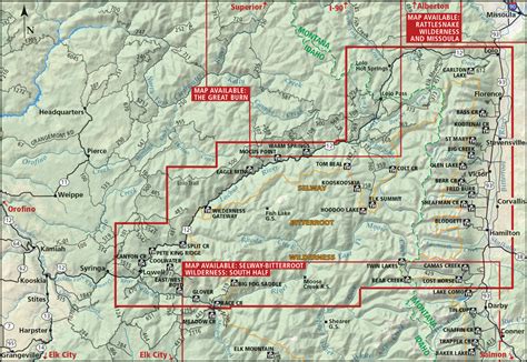 Selway Bitterroot Wilderness Map