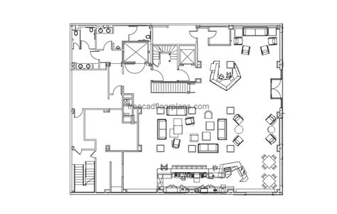 Hotel Lobby Free Cad Drawings
