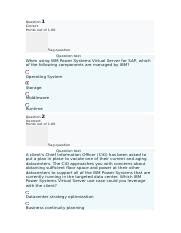 IBM Power Systems Virtual Server Quiz And Use Cases Course Hero