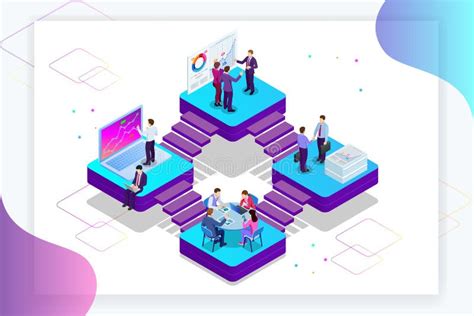 Isometric Analysis Data And Investment Project Management Business