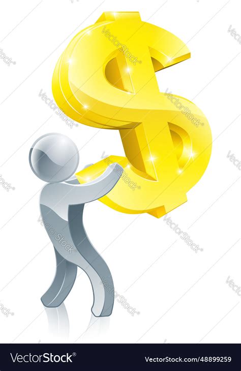 Person Holding Dollar Sign Concept Royalty Free Vector Image