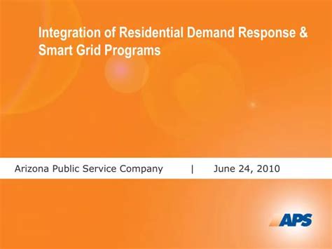 PPT Integration Of Residential Demand Response Smart Grid Programs PowerPoint Presentation