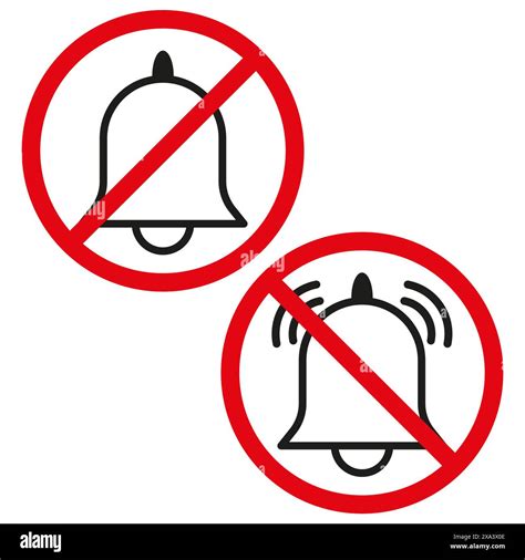 Silent Mode Icons No Bell Ringing Symbols Sound Off And Mute