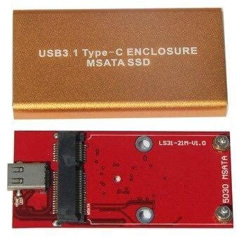USB Type C MSATA Solid State Disk Case Enclosure Computers Tech Parts Accessories