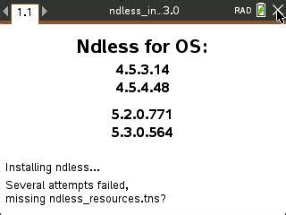 Missing Ndless Resources Tns On Nspire Cx Ii Cas Issue