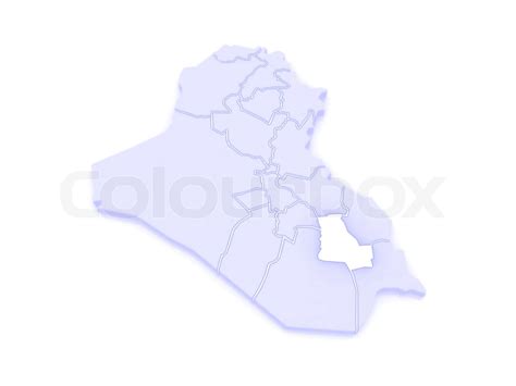 Map Of Dhi Qar Iraq Stock Image Colourbox