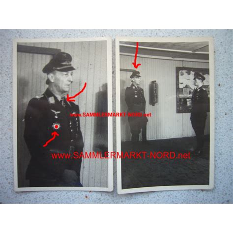 2 X Foto Luftwaffe Offizier Mit Deutschen Kreuz In Gold Und Ri