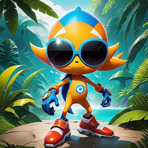 Premium Photo A Mischievous Alien With Sonic Dash Like Features