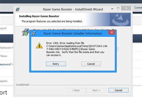 Error Shows While Installing Razer Game Booster Techyv Com