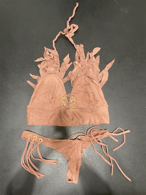 Clothing Alexis Fawx Suede Bathing Suit Worn Sweeky