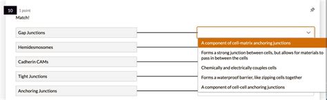 Solved Gap Junctions A Component Of Cell Matrix Anchoring Junctions