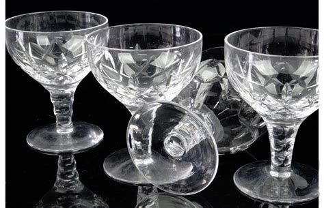 Set Six Vintage Stuart Crystal Lot 1521098 Allbids