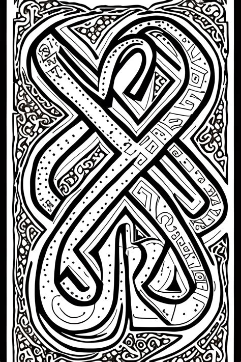 Illuminated Manuscript Font Alphabet Coloring Page · Creative Fabrica