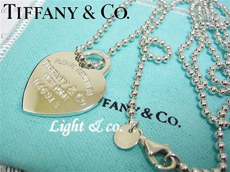 【light And Co】專櫃真品 Tiffany 純銀 Return系列 經典款 刻字 愛心 牌 心型 珠 珠鍊 蝦皮購物