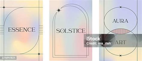 홀로그램 그라디언트 배경이 있는 최소한의 미적 선형 프레임 0명에 대한 스톡 벡터 아트 및 기타 이미지 0명 강렬하고 밝은 색상 곡선 Istock