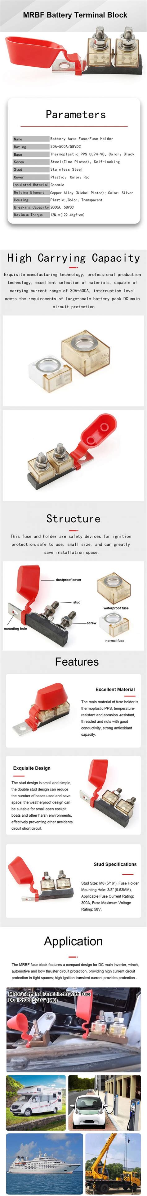 MRBF Terminal Mount Fuse Block Single Double Dual Stud Compact Mount